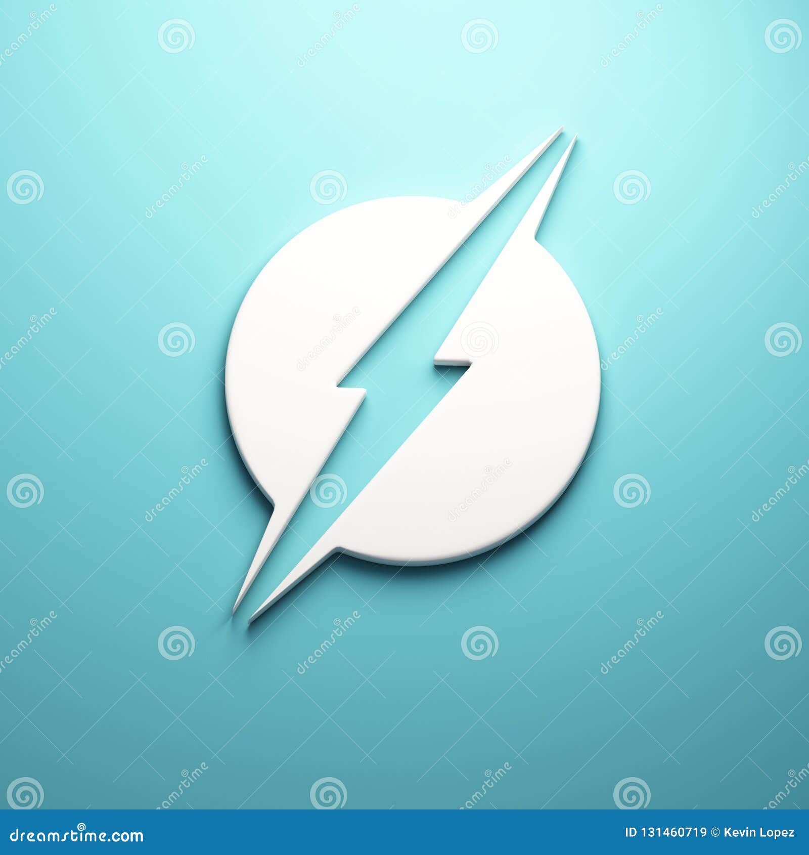 3D Lightning bolt render stock illustration. Illustration of charge ...