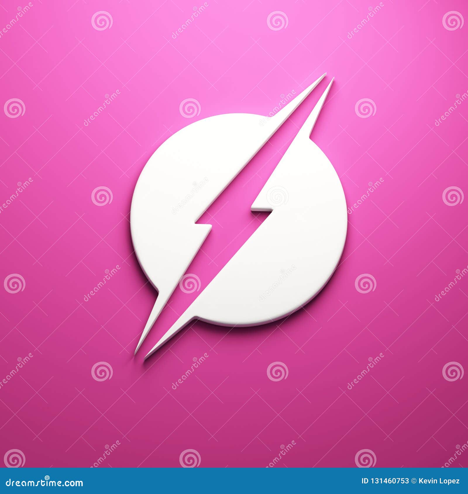 3D Lightning bolt render stock illustration. Illustration of light ...