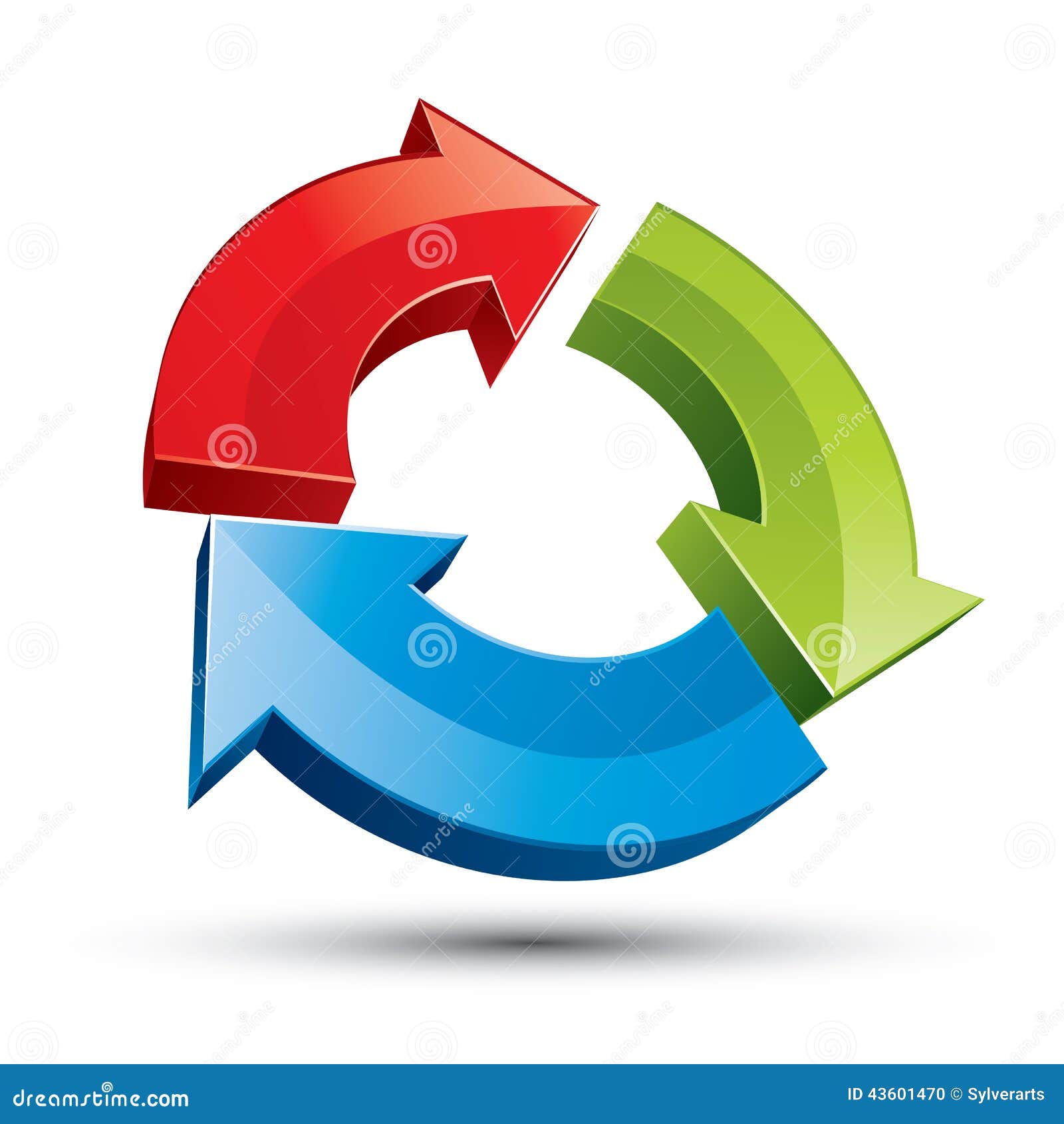 3d Lijn 3 Pijlen Vat Pictogram Samen Vector Illustratie - Illustration ...