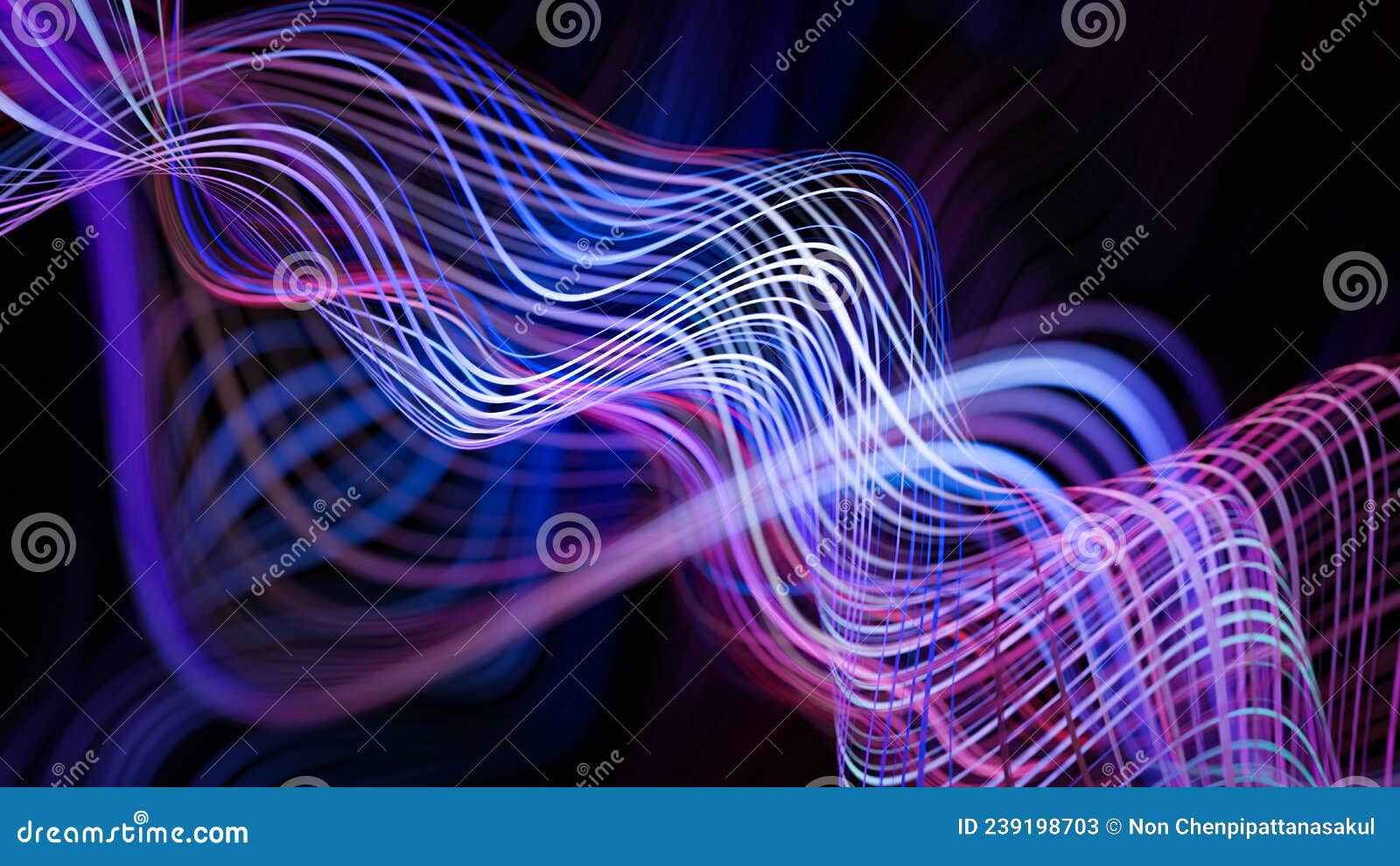 3D Line Abstract Background. Smooth Curve Shape Lines Stock ...