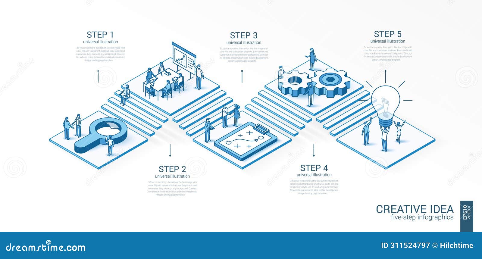 Isometric Innovative Management Technology Vector Illustration, Cartoon ...
