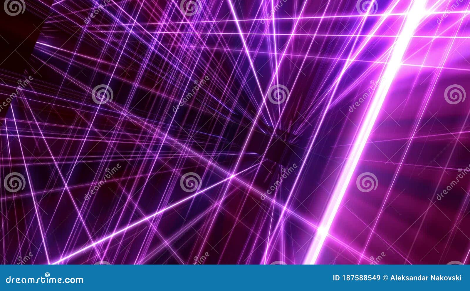 3d Line Neon Light in Space Stock Video - Video of floor, modern: 187588549