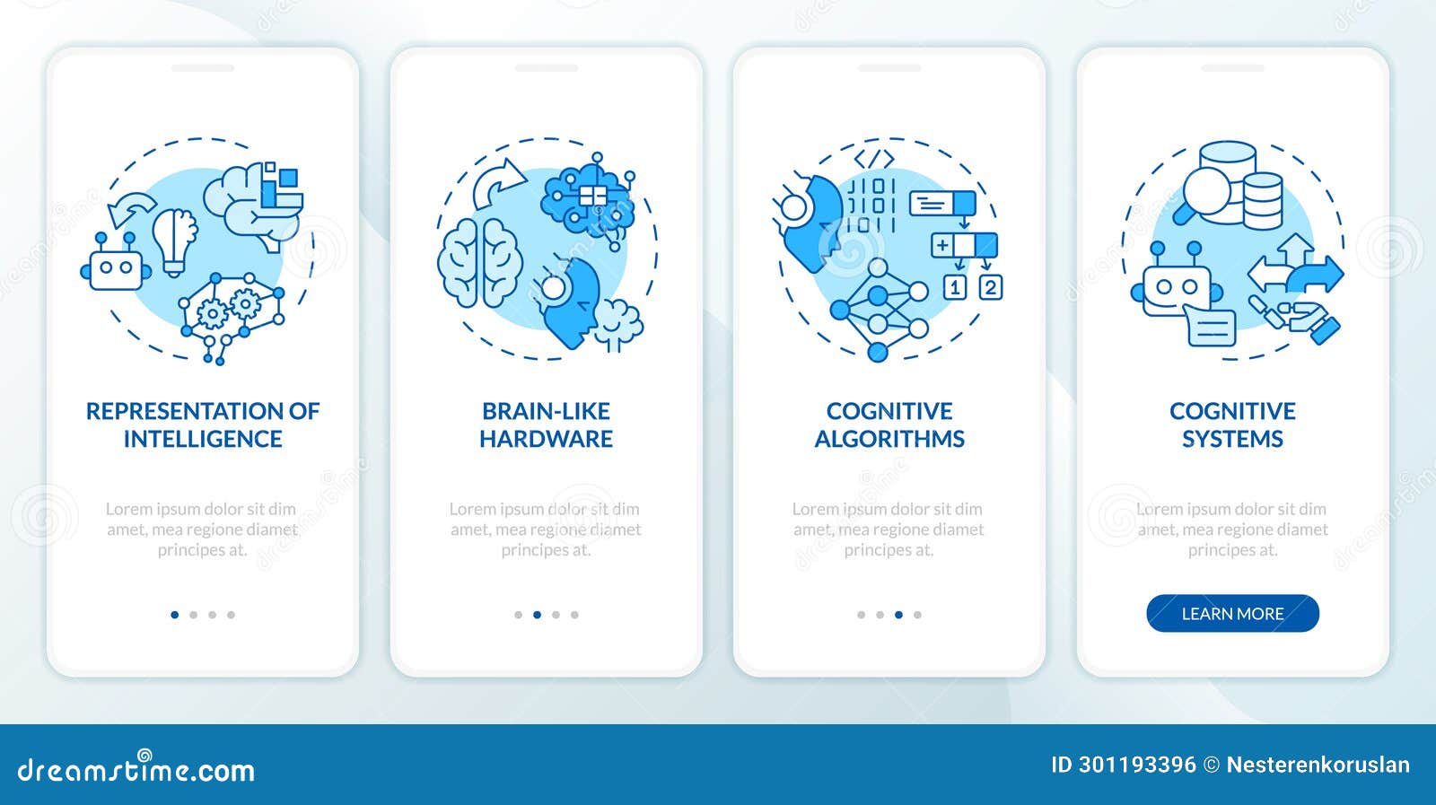Walkthrough Architecture of Cognitive Computing with Icons Stock Vector - Illustration of ...
