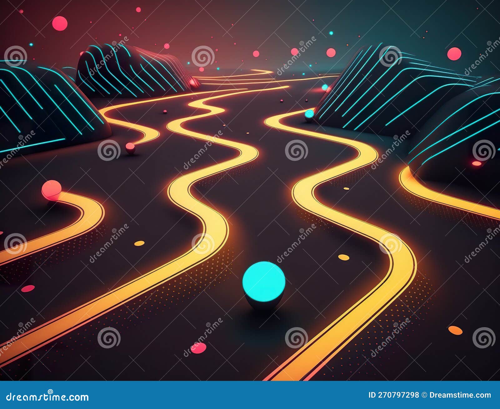 3D Lines and Dot Background. Background Modern with Soft Light Stock ...