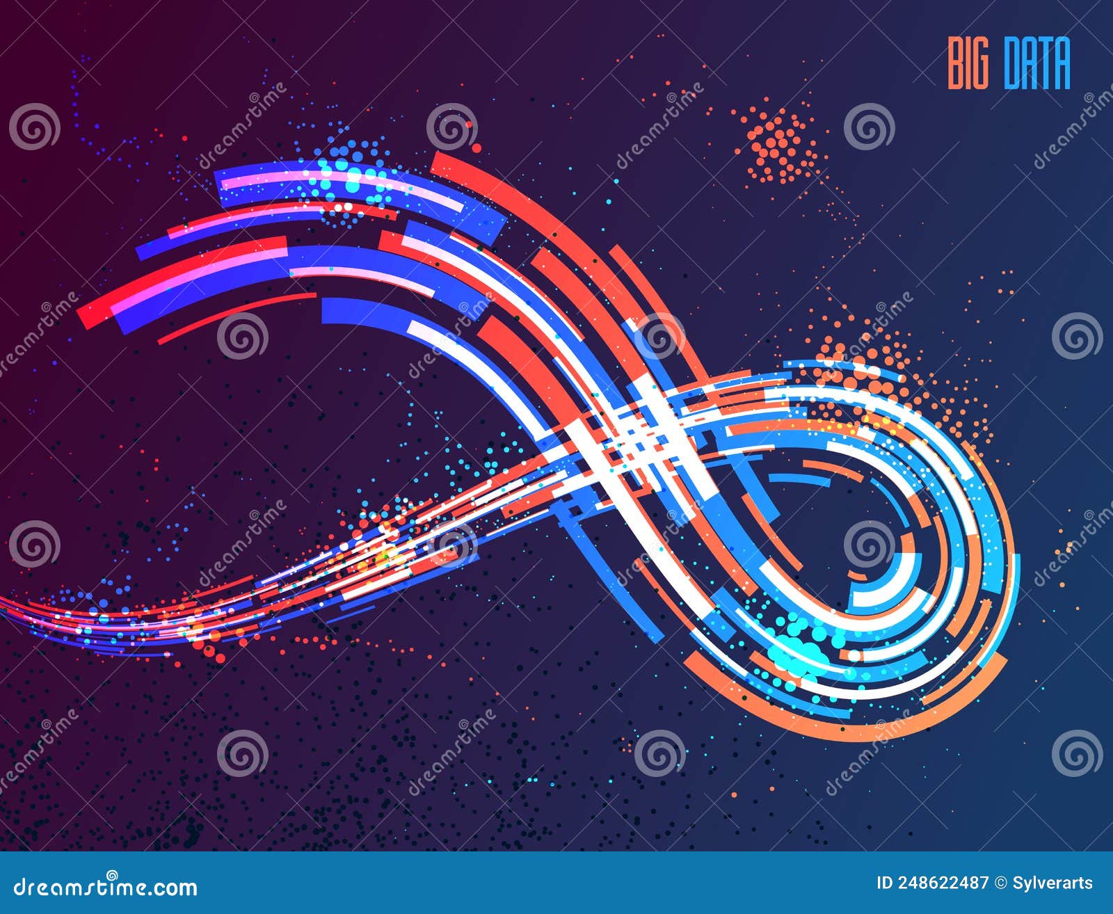 3D Lines Vector Scientific or Technical Abstract Background, Future ...
