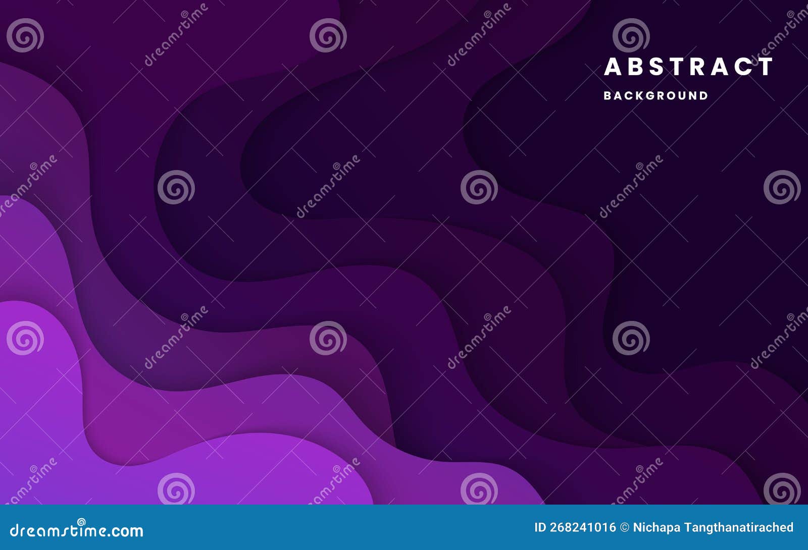 3D Liquid Abstract Background with Overlap Layer Background. Purple ...