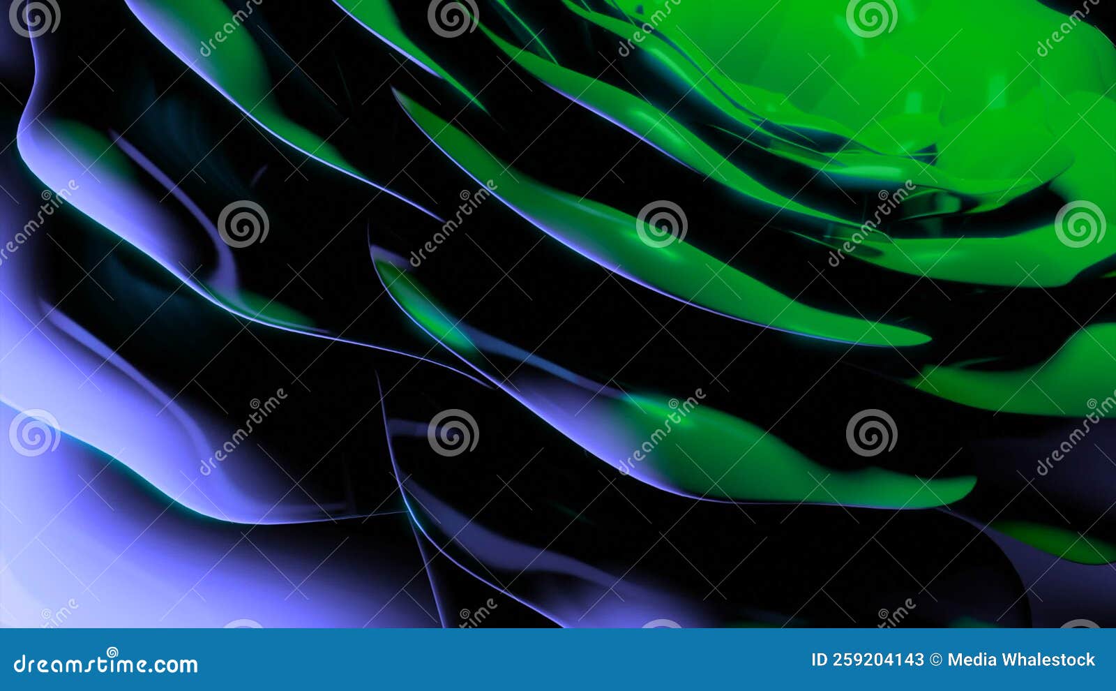 3D Liquid Flows Like Fountain Stream. Design. 3D Flow with Colorful ...