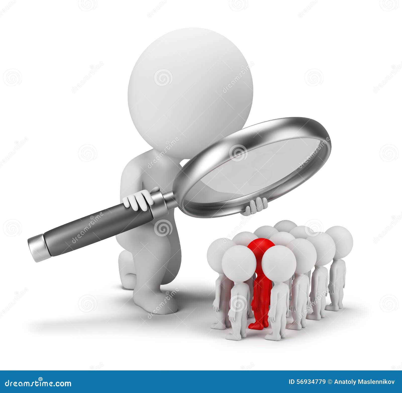 3d Litet Folk - Rekrytering Stock Illustrationer - Illustration av bild ...