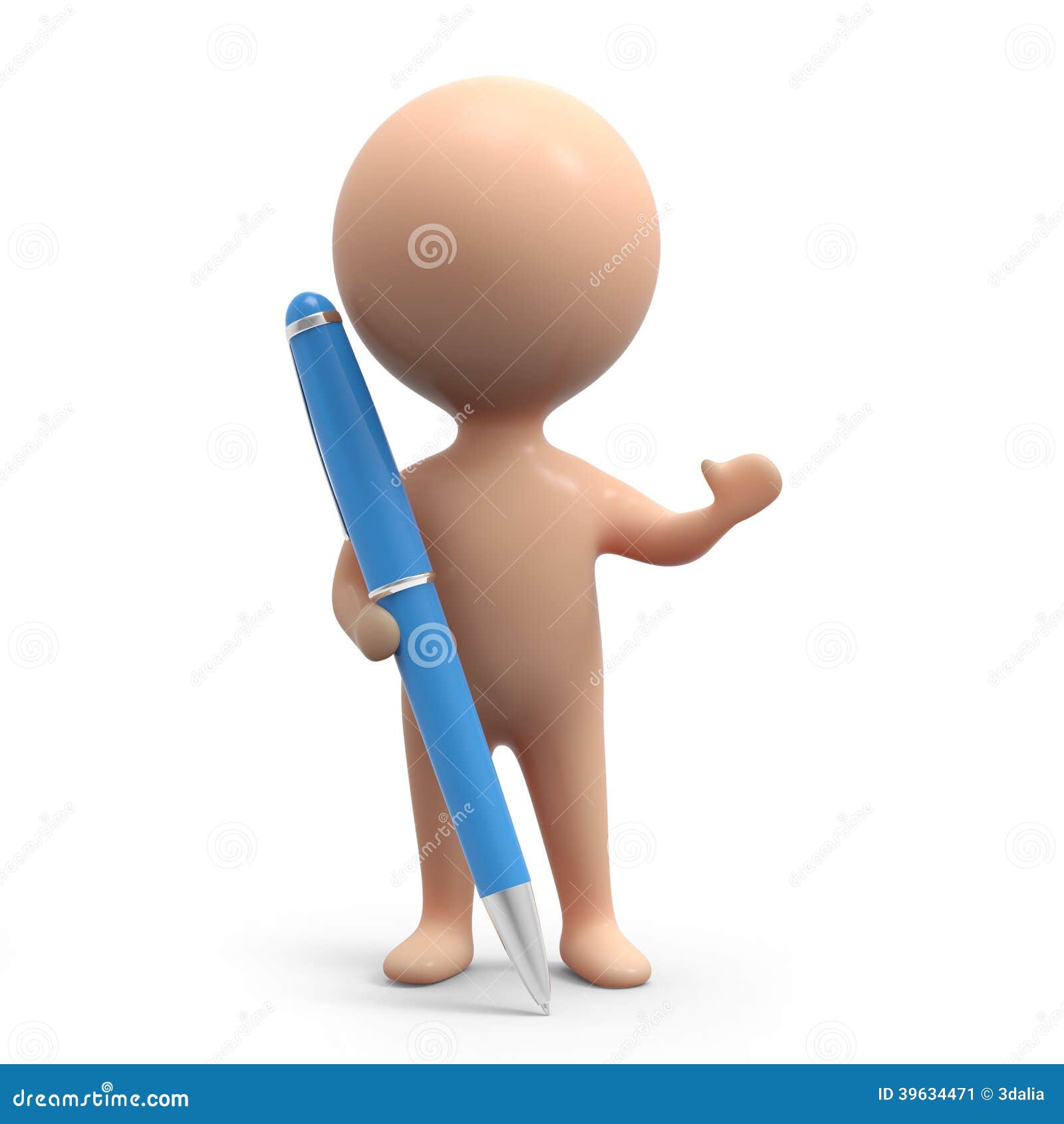 3d Little man writing stock illustration. Illustration of woman - 39634471