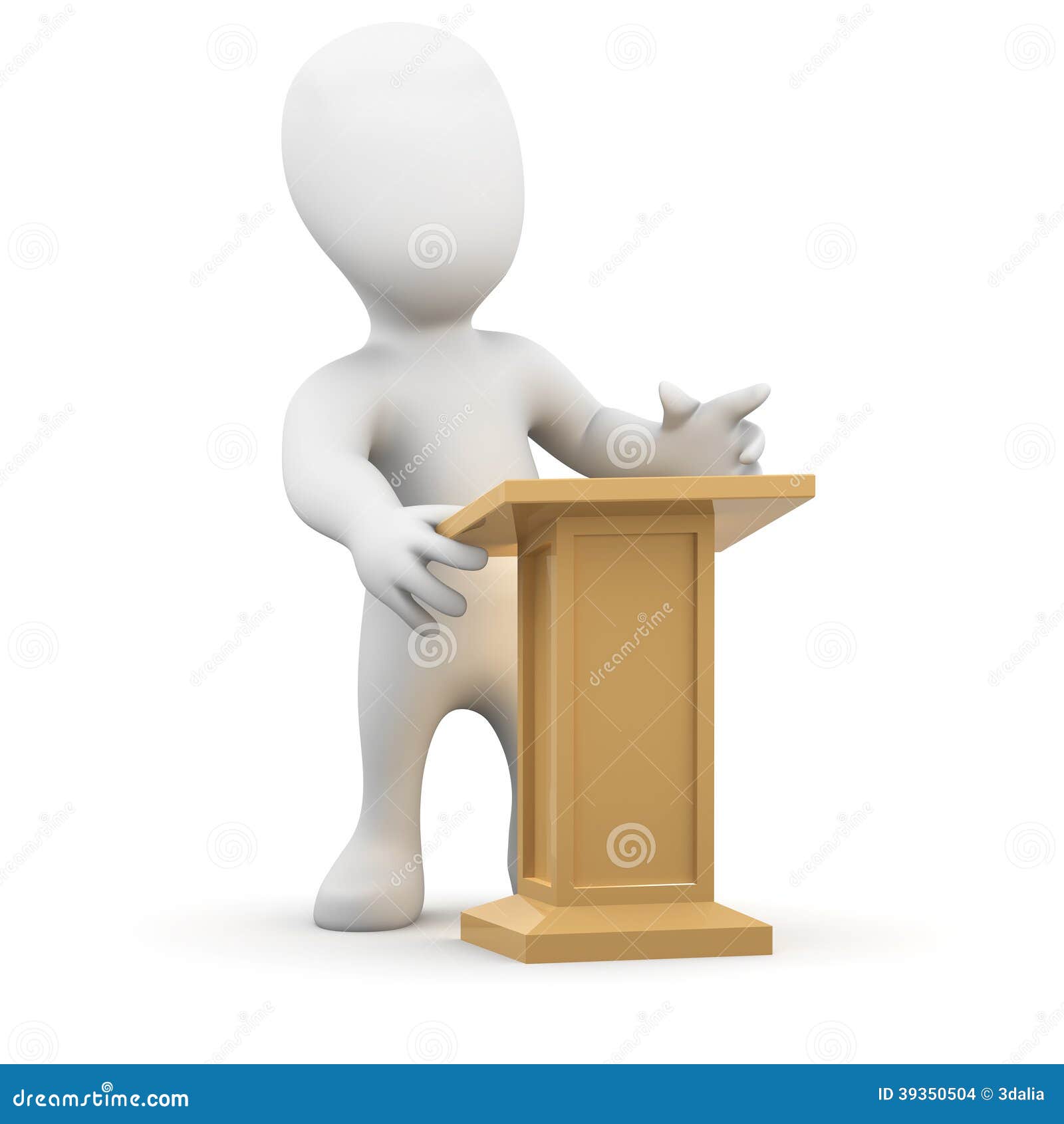 3d Little Person At The Lectern Stock Photography | CartoonDealer.com ...
