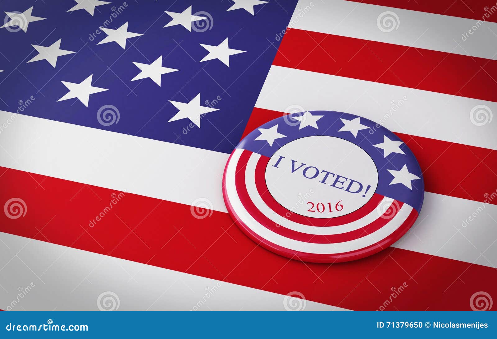 3d Llustration of Presidential Campaign Pin. Stock Illustration ...