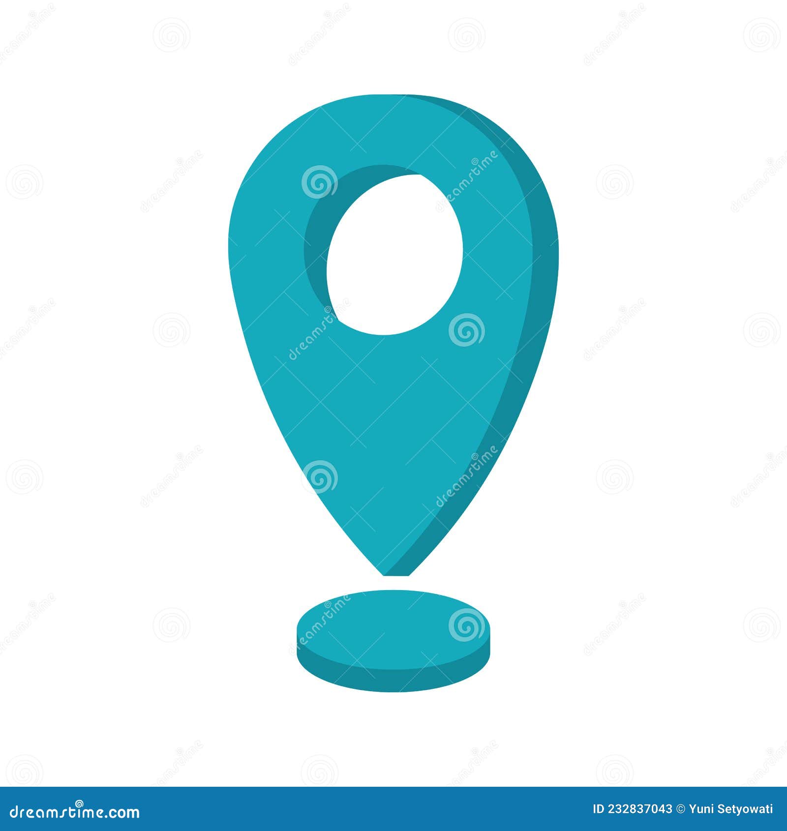 3D Location Icon Vector Clipart Symbol Maps Stock Image - Illustration ...