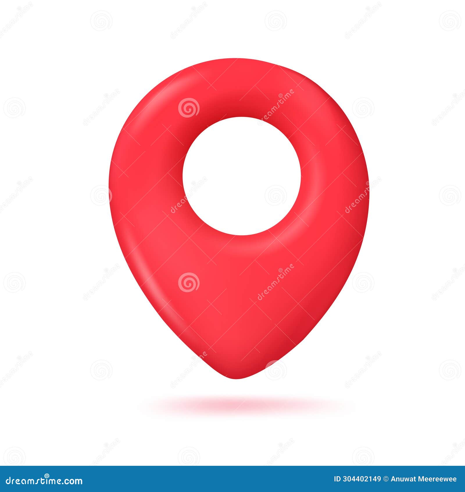 3D Location Pin. Red Pin for Tracking the Location of the Product at ...