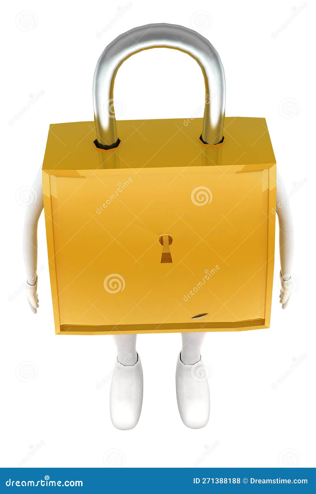 3d lock character concept stock illustration. Illustration of digitally ...