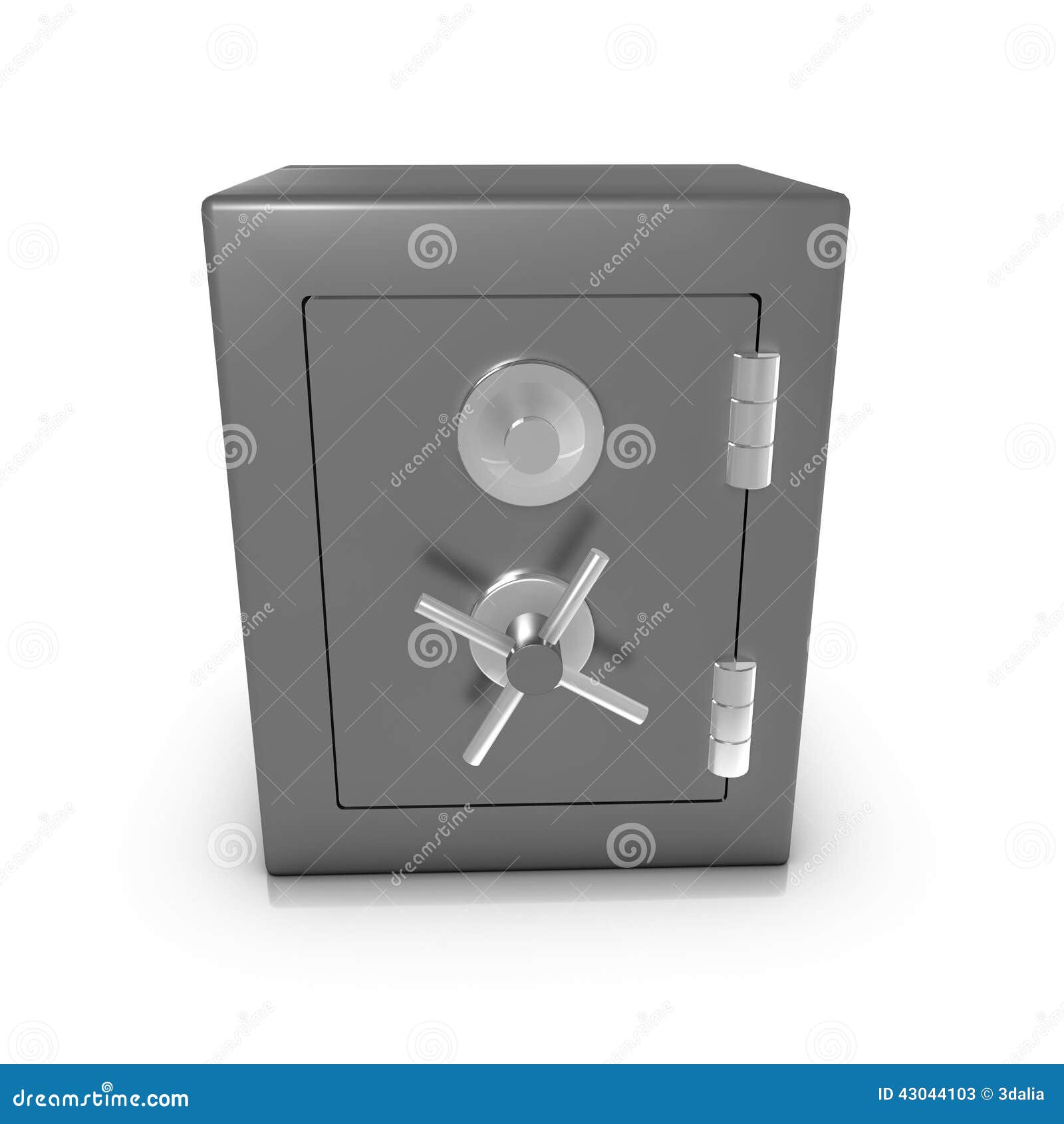 3d Locked metal safe stock illustration. Illustration of steel - 43044103