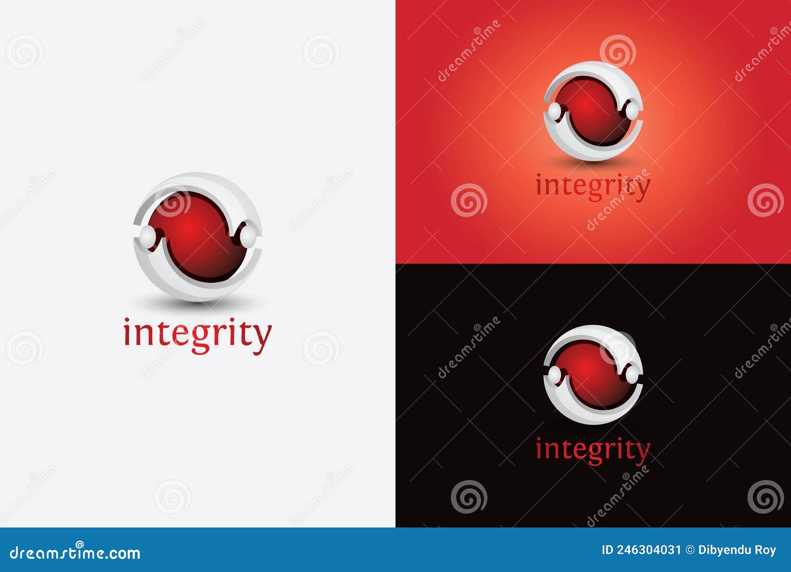 3D logo concept integrity stock vector. Illustration of glossy - 246304031