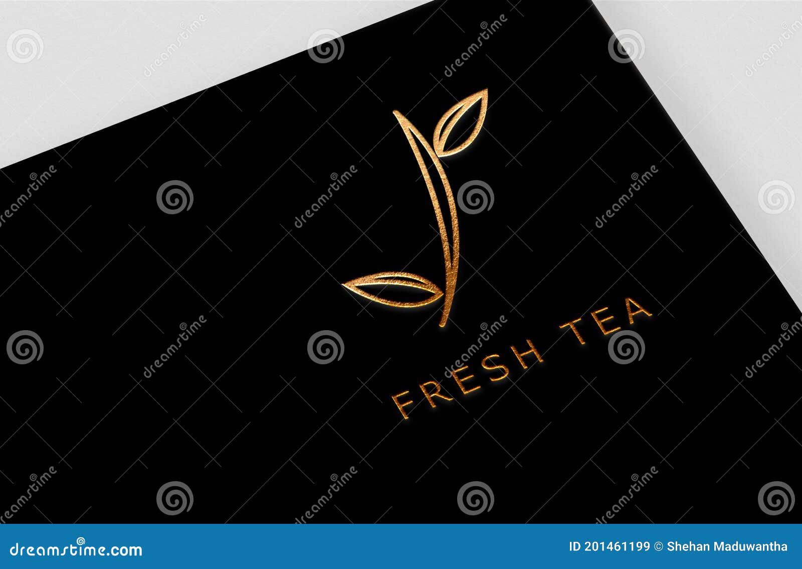3d Logo Design Mockup for Tea Company Stock Illustration - Illustration ...
