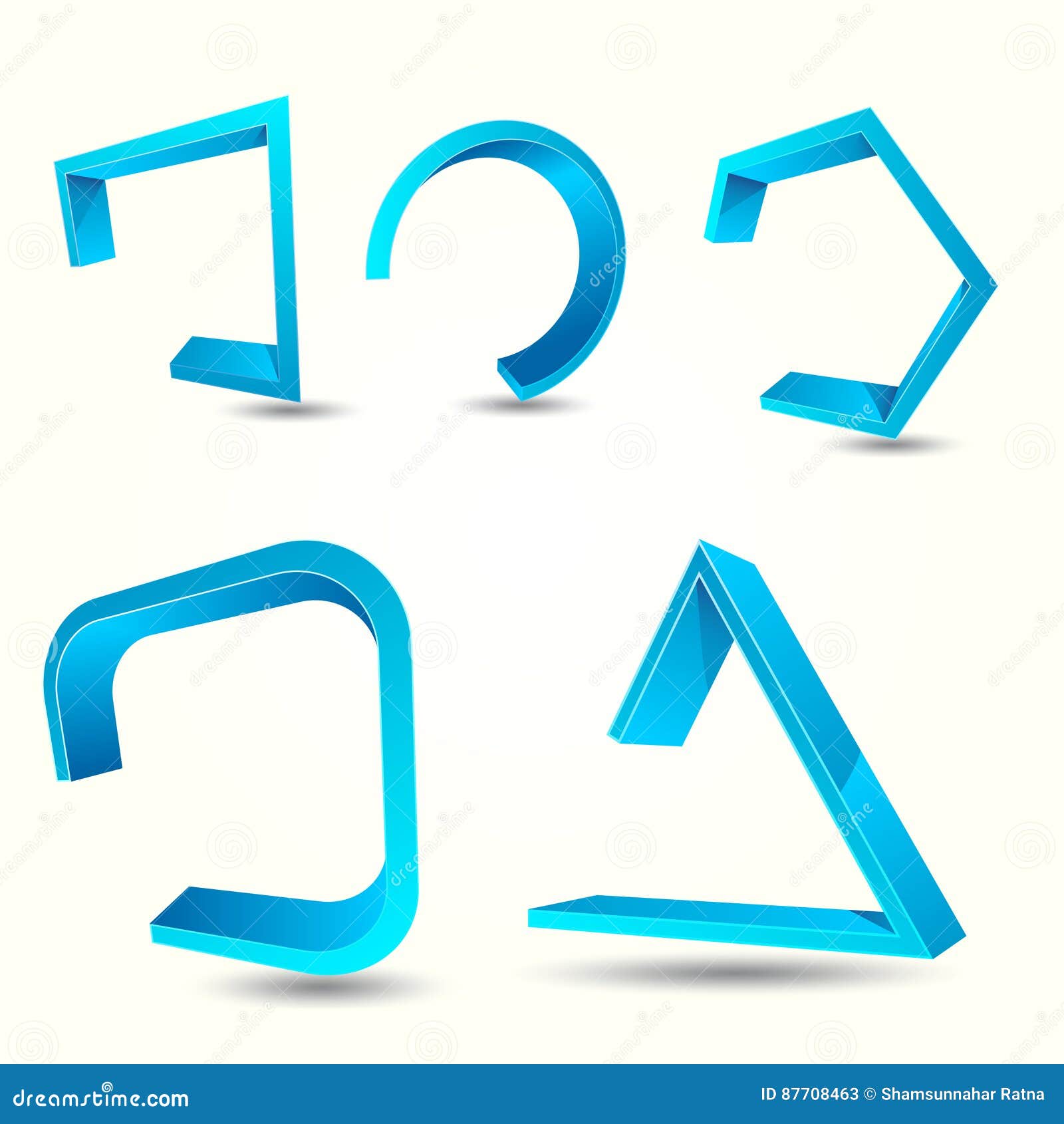 3D Logo Design Shape stock vector. Illustration of identity - 87708463