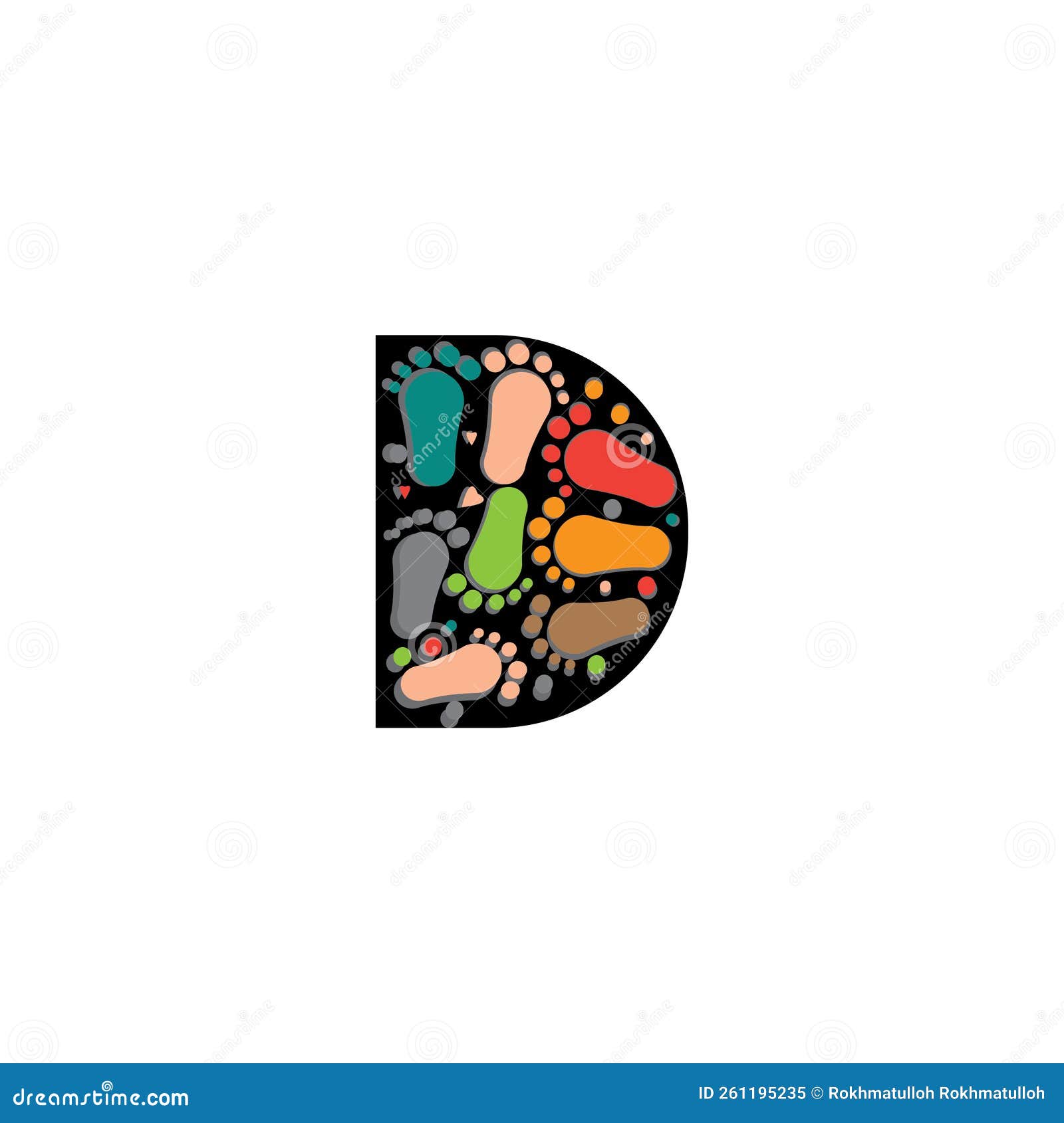 D Logo Illustration of Soles of Feet Design Vector Stock Vector ...