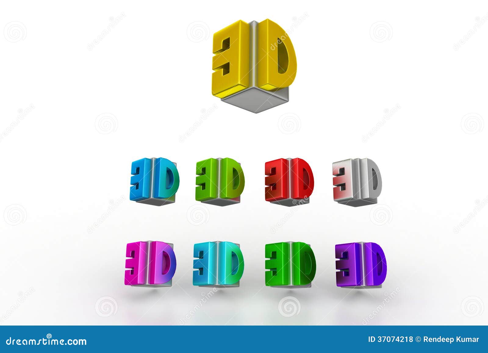 3D logo stock illustration. Illustration of multimedia - 37074218
