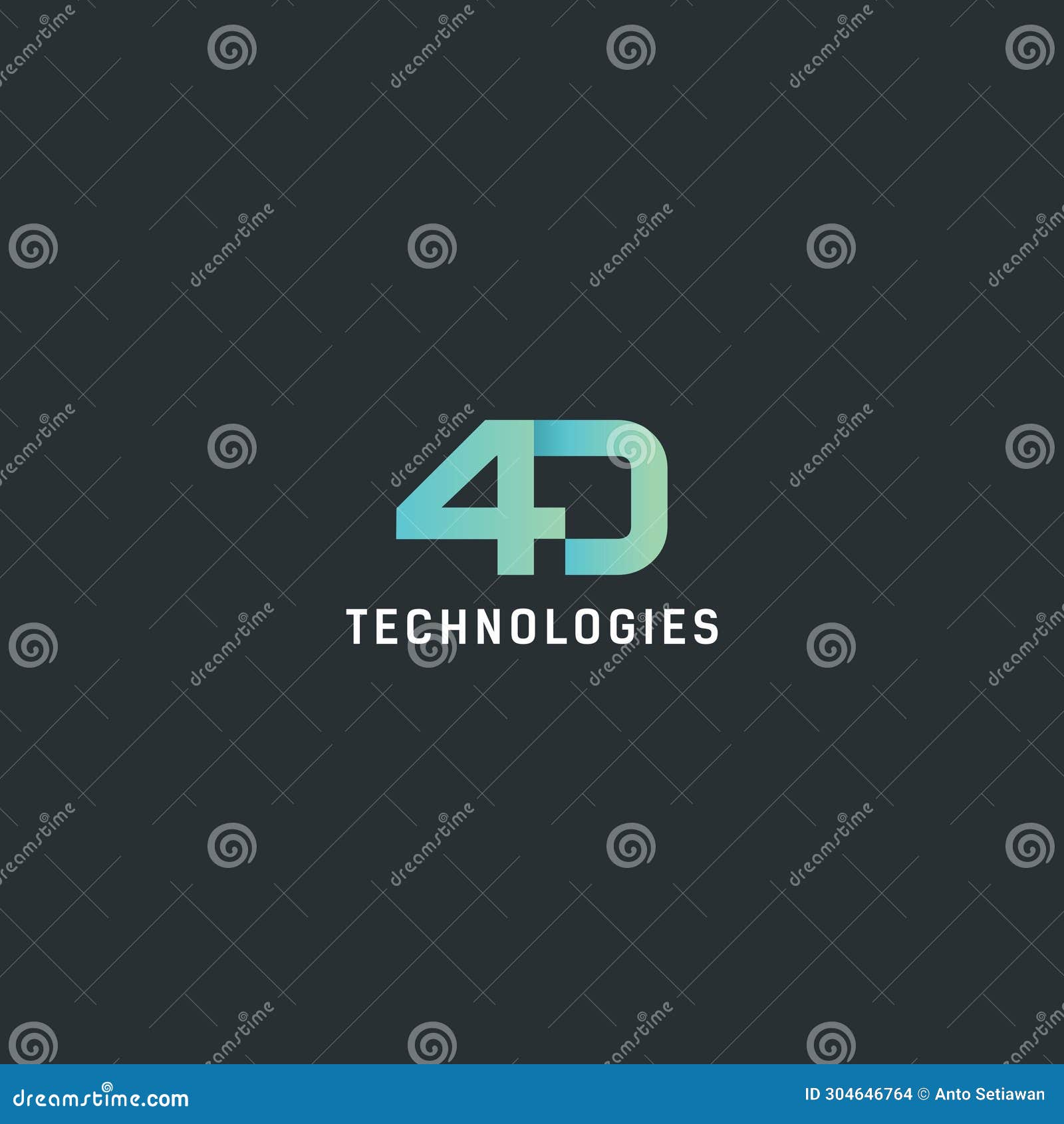 4D Logo Modern Design. 4D Icon Vector Stock Illustration - Illustration ...