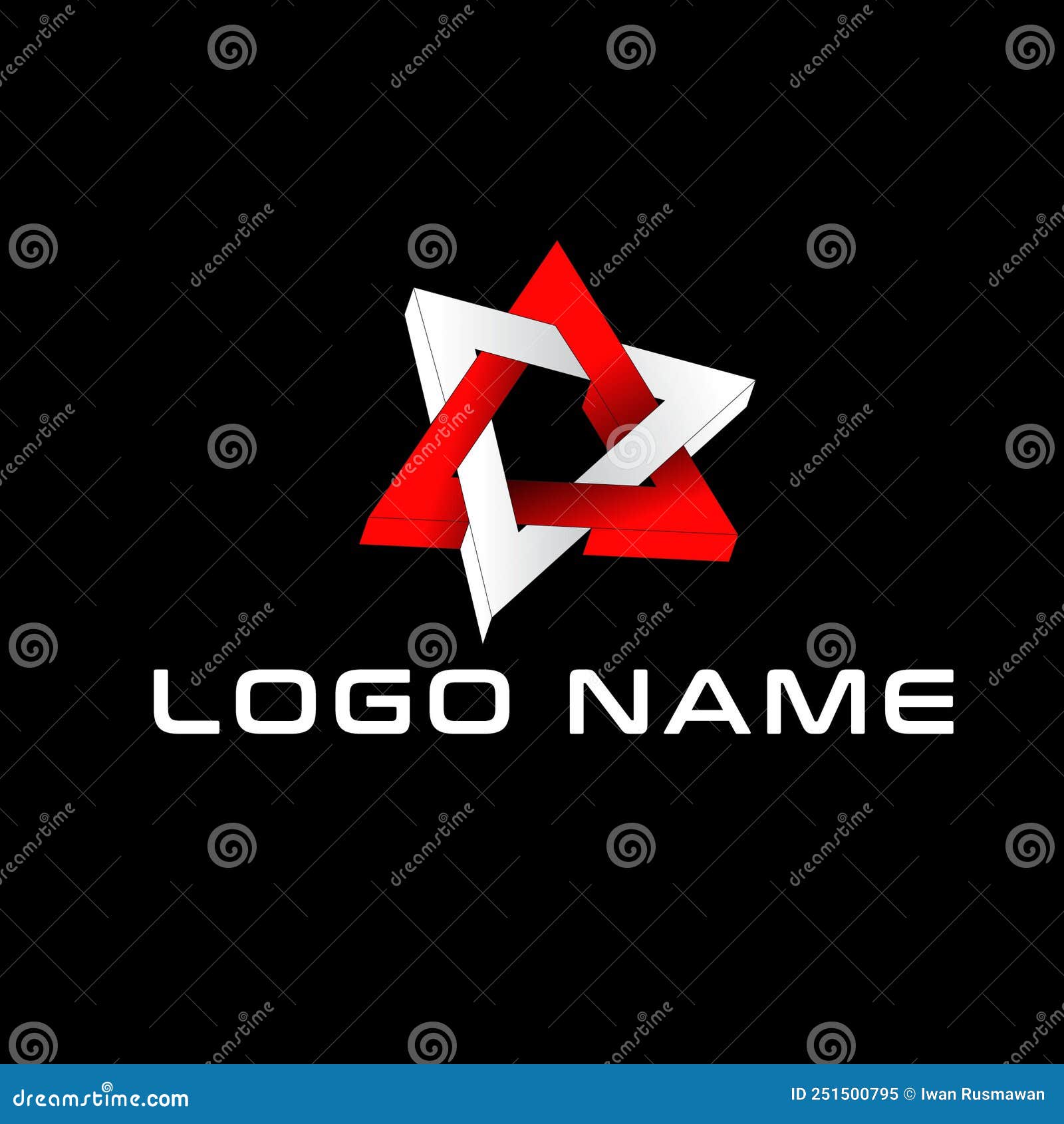 3D LOGO RED BLACK Modern Logo Design Stock Vector - Illustration of ...