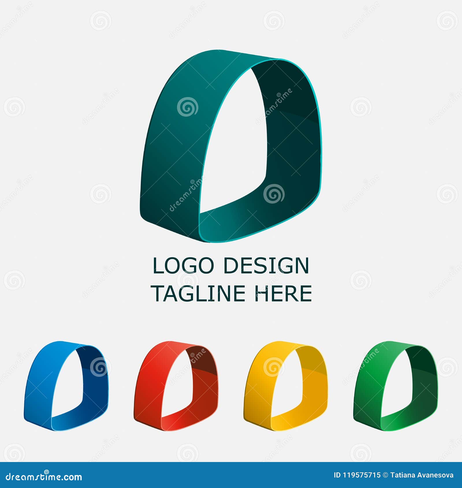 3d Logo on White Background Stock Illustration - Illustration of ...