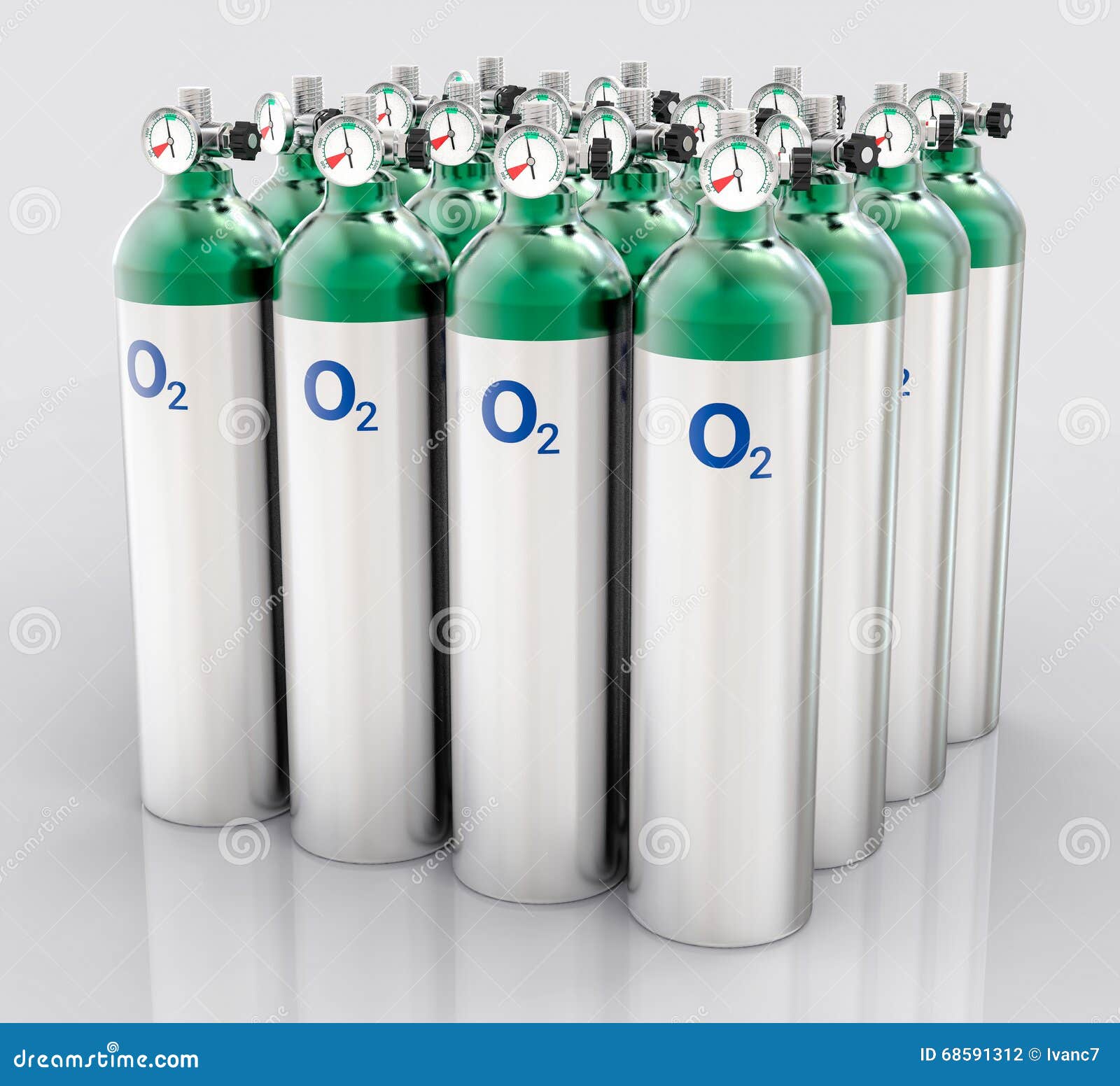 3D Lokalisierte Sauerstoffflasche Stock Abbildung - Illustration von ...