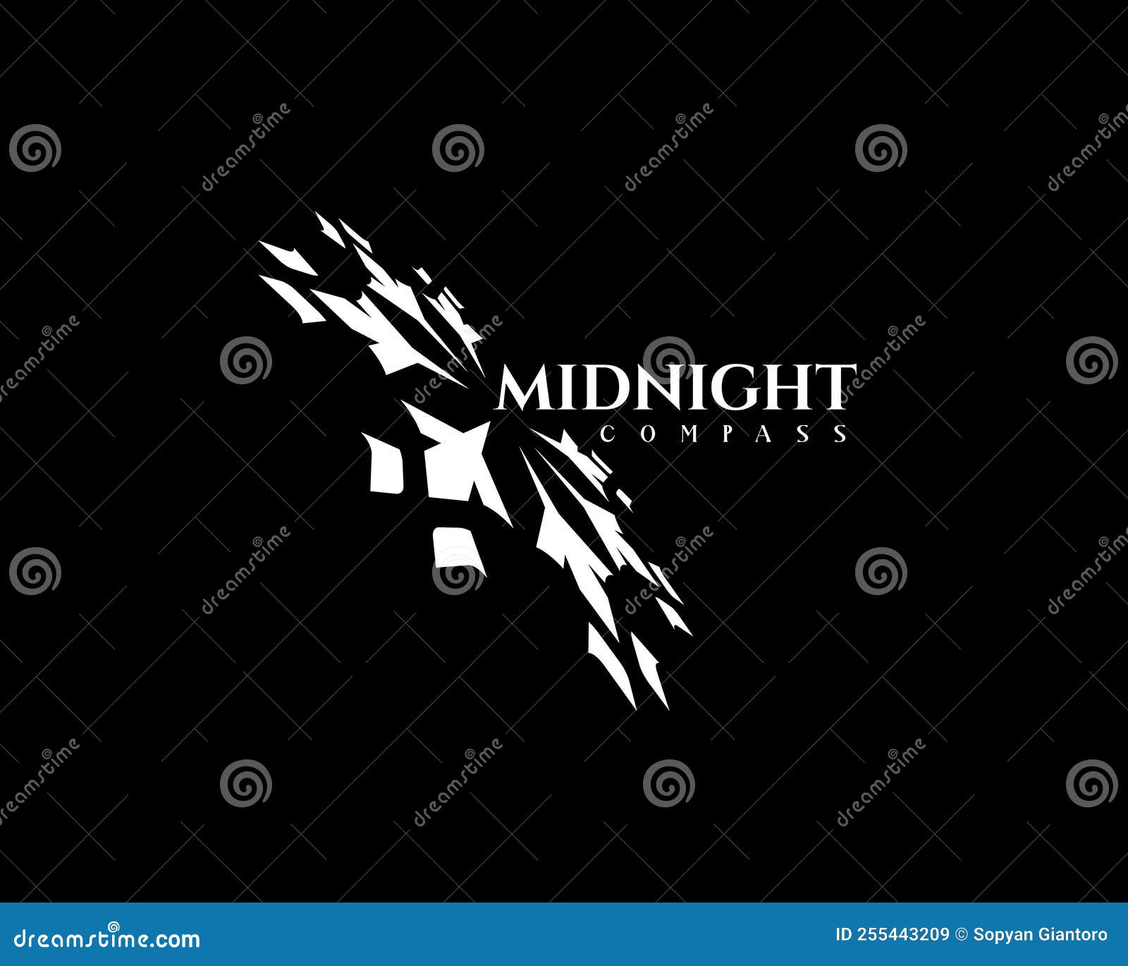 3d Look Tilt Snowflakes Compass Logo Design. Vector Illustration Stock ...