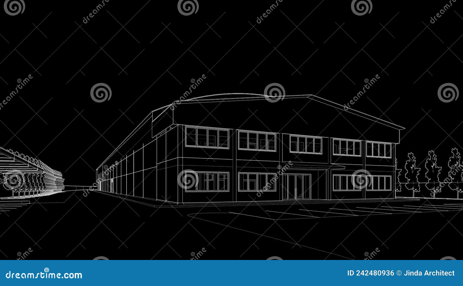 3D Looped Animation of Building Project Stock Footage - Video of ...