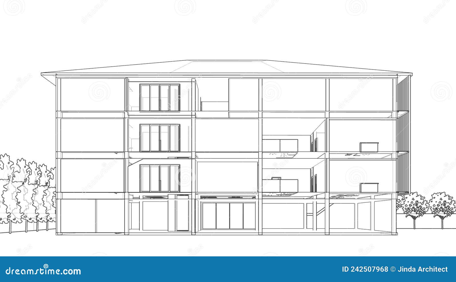 3D Looped Animation of Building Project Stock Footage - Video of ...