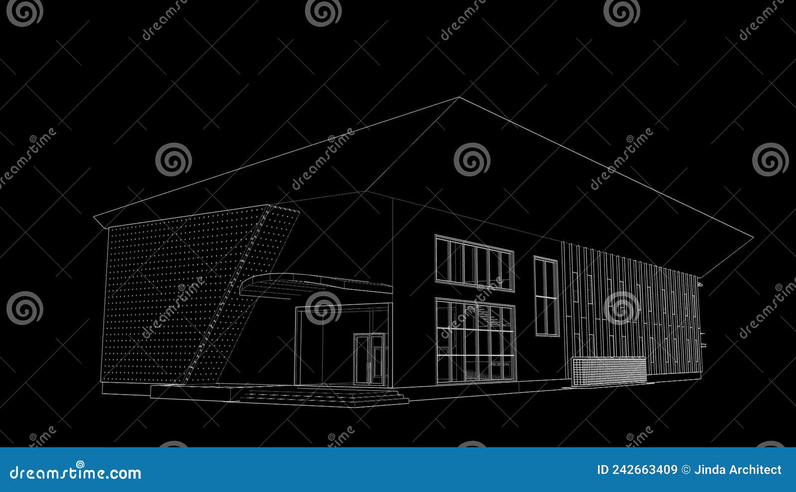 3D Looped Animation of Building Project Stock Video - Video of canteen ...