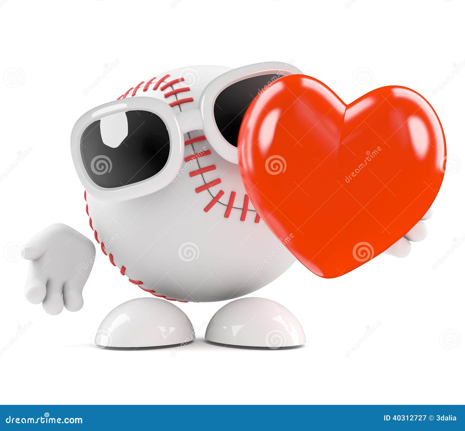 3d Love baseball stock illustration. Illustration of american - 40312727