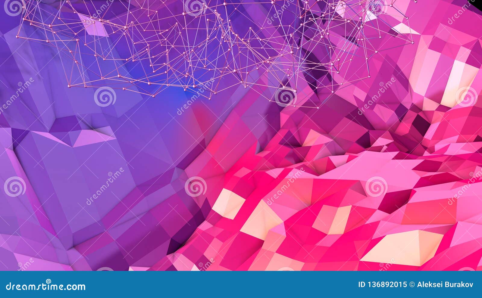 3d Low Poly Abstract Geometric Background with Modern Gradient Colors ...