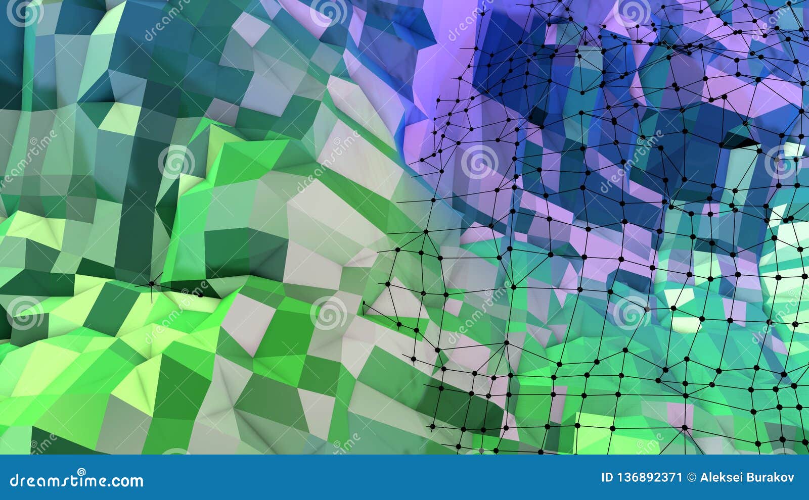 3d Low Poly Abstract Geometric Background with Modern Gradient Colors ...