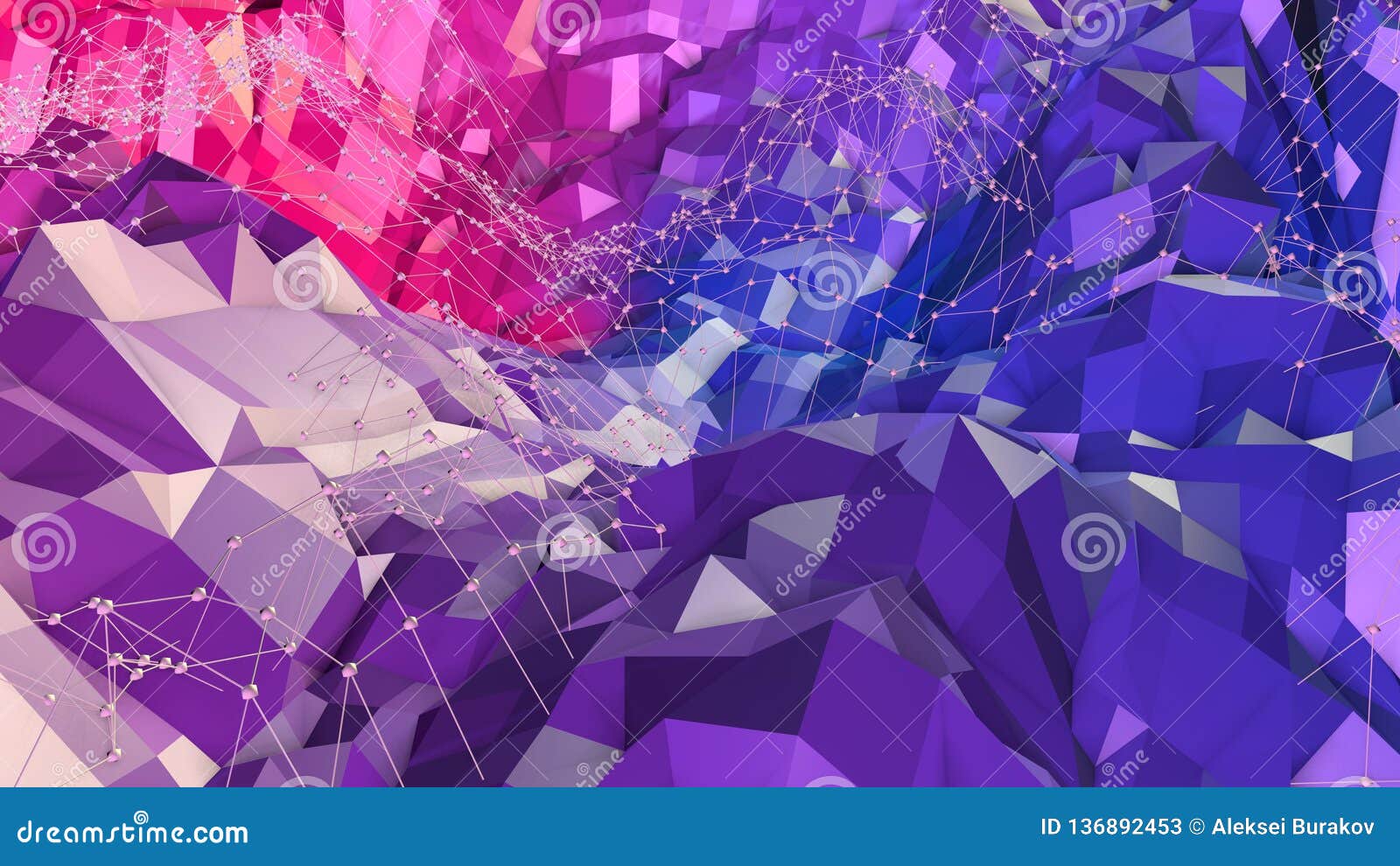 3d Low Poly Abstract Geometric Background with Modern Gradient Colors ...