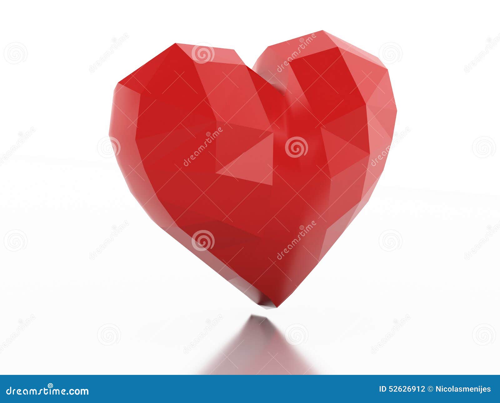 3d Low Poly Heart. Love Concept Stock Illustration - Illustration of ...