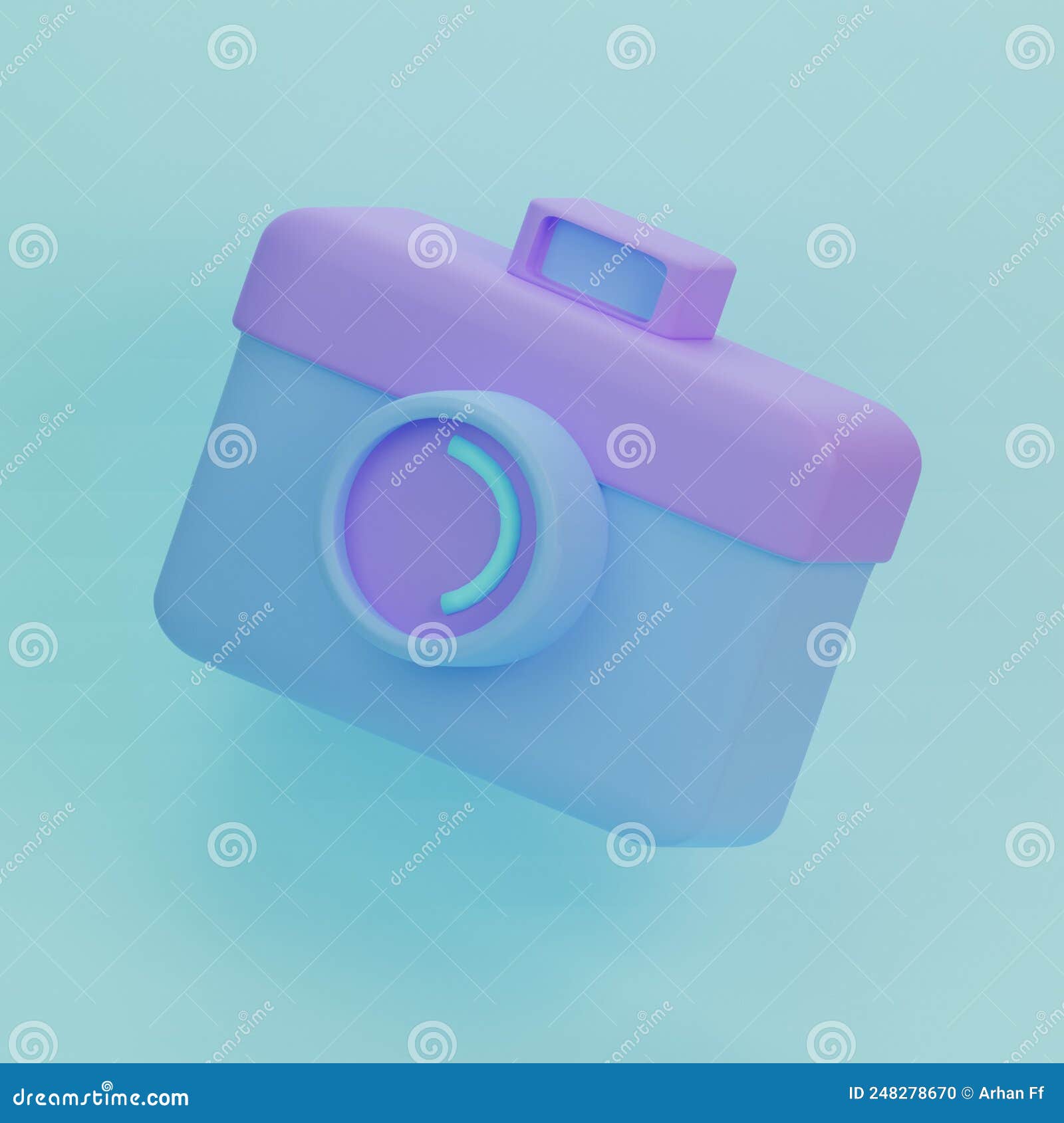 3D Low Poly Lowpoly Camera Cute Stock Illustration - Illustration of ...