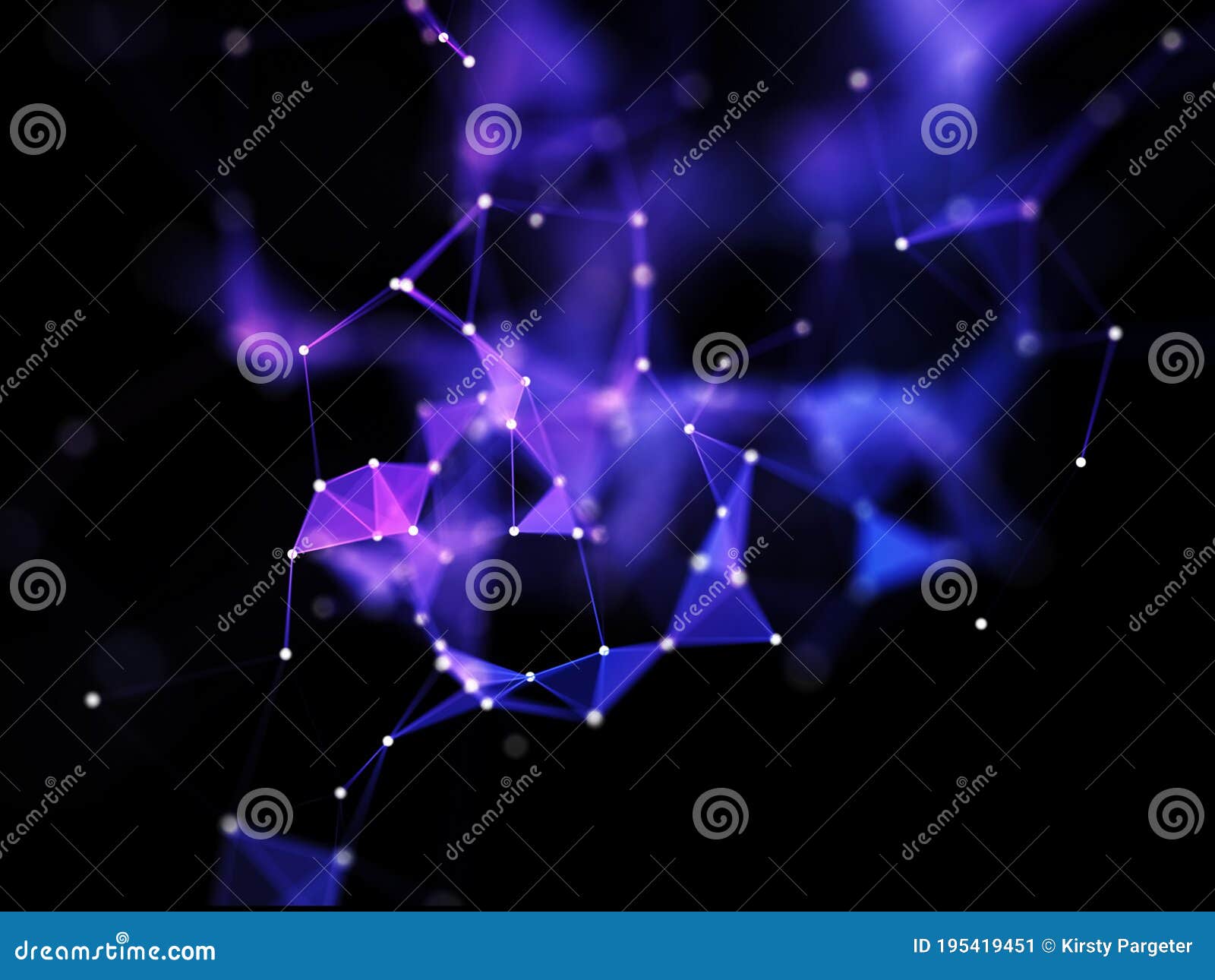3D Low Poly Network Communications Background Design Stock Illustration ...