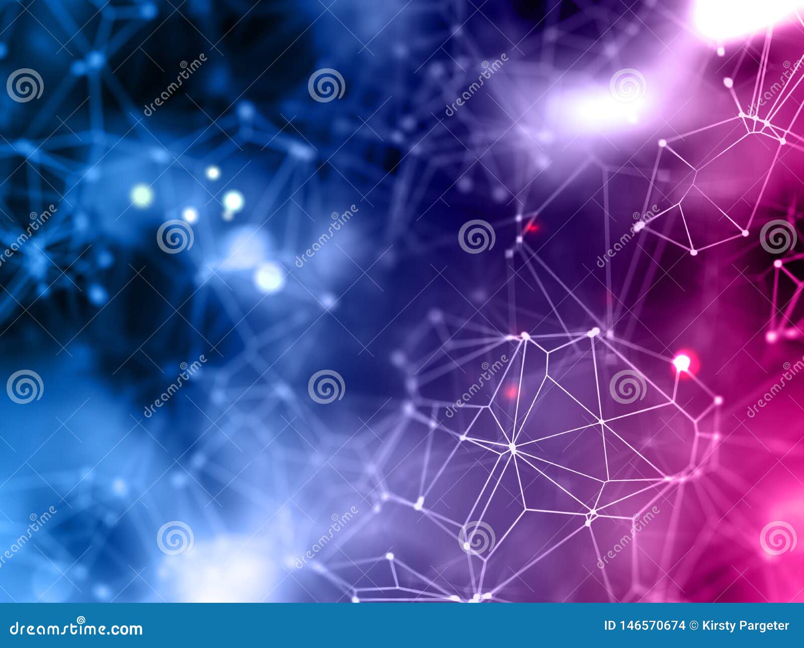 3D Low Poly Network Connections Background Stock Illustration ...