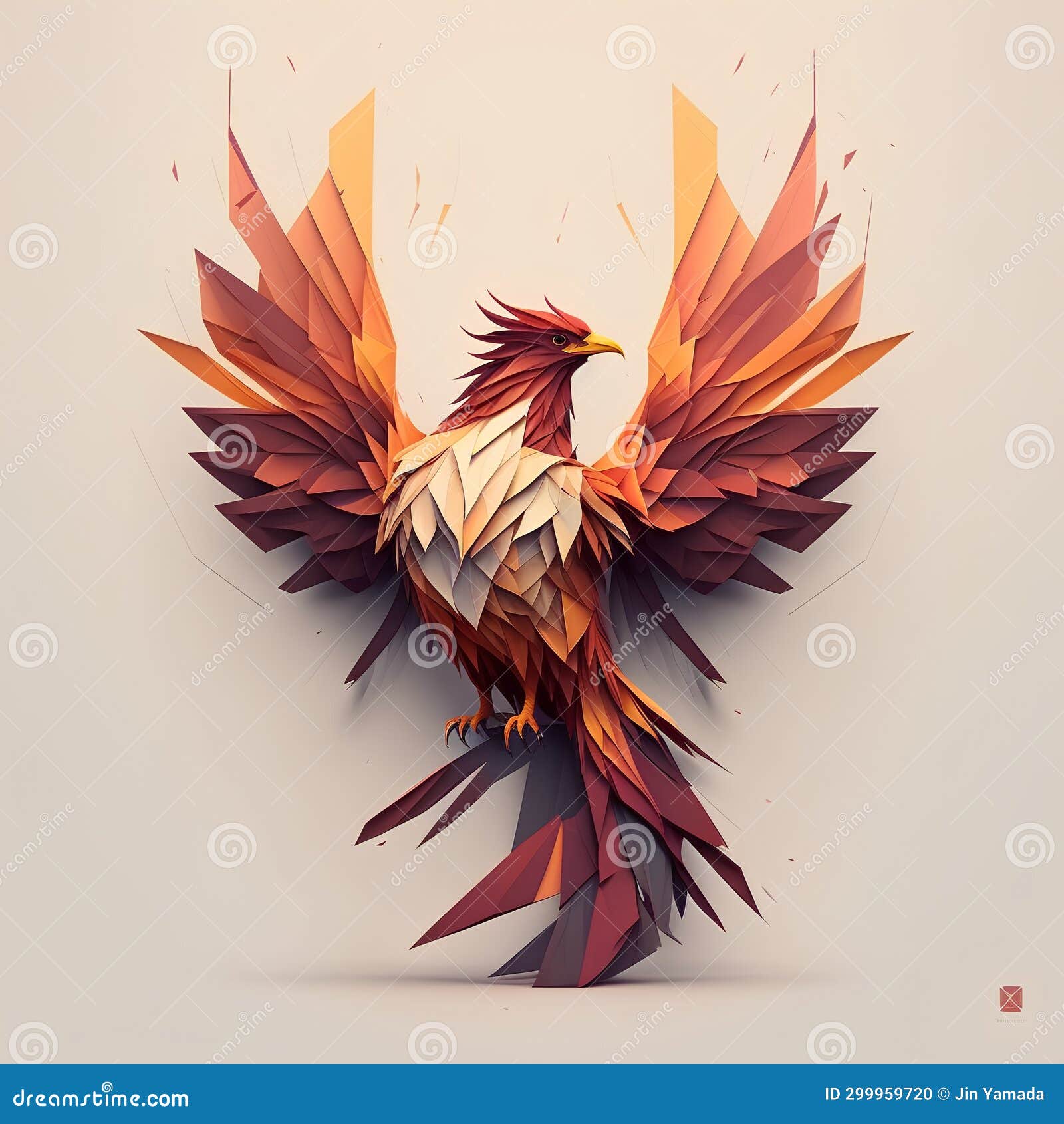 3d Low Poly Origami Eagle. Vector Illustration Eps 10 Stock ...