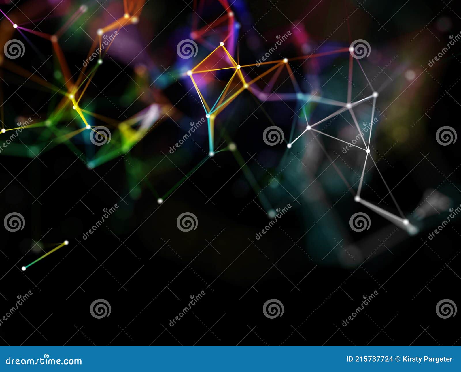 3D Low Poly Plexus Design - Network Communications Stock Illustration ...