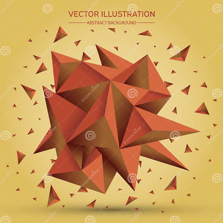 3D Low Polygon Geometry Background. Abstract Polygonal Geometric Shape ...