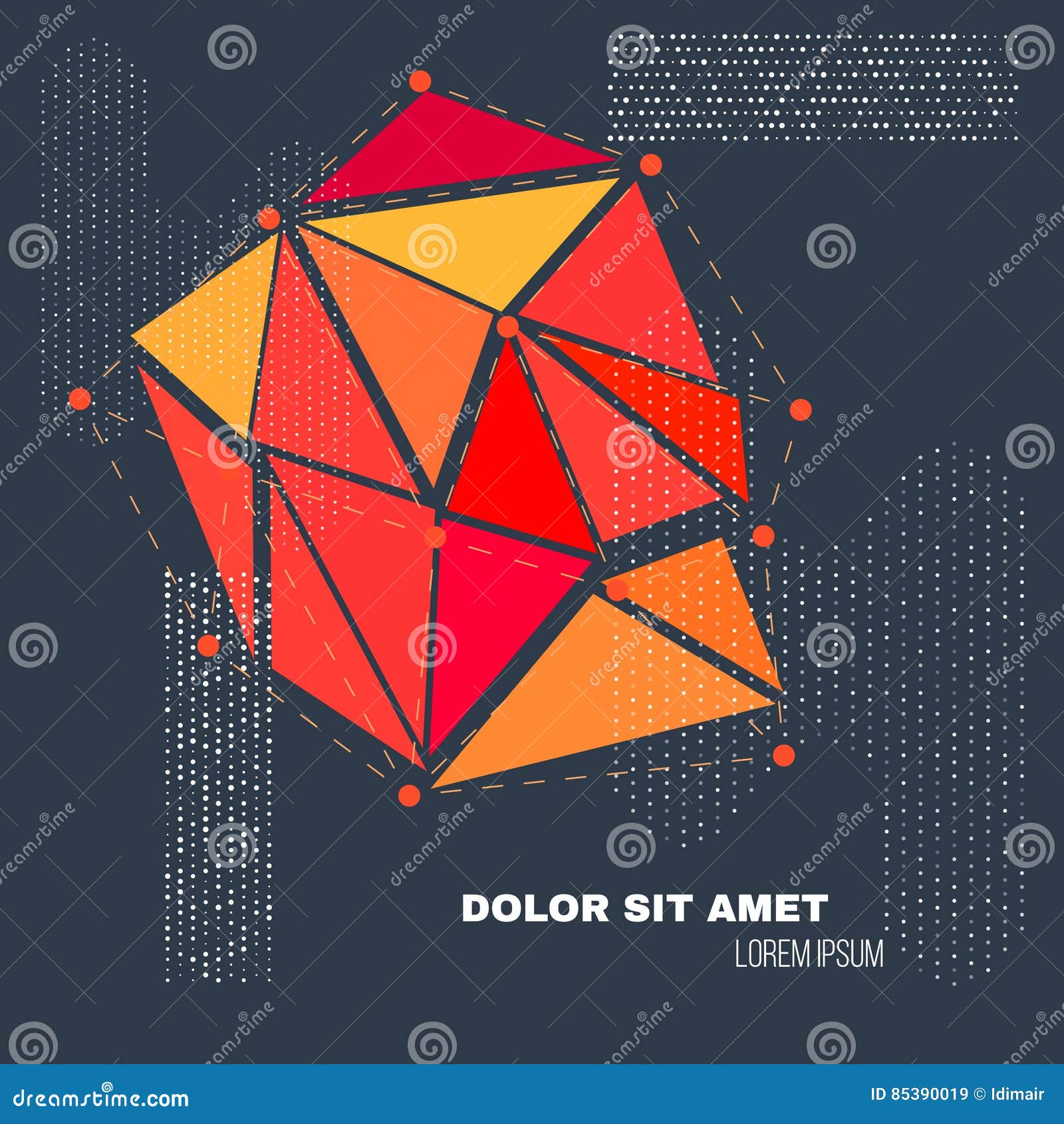 3D Low Polygon Geometry Background. Abstract Polygonal Geometric Shape ...