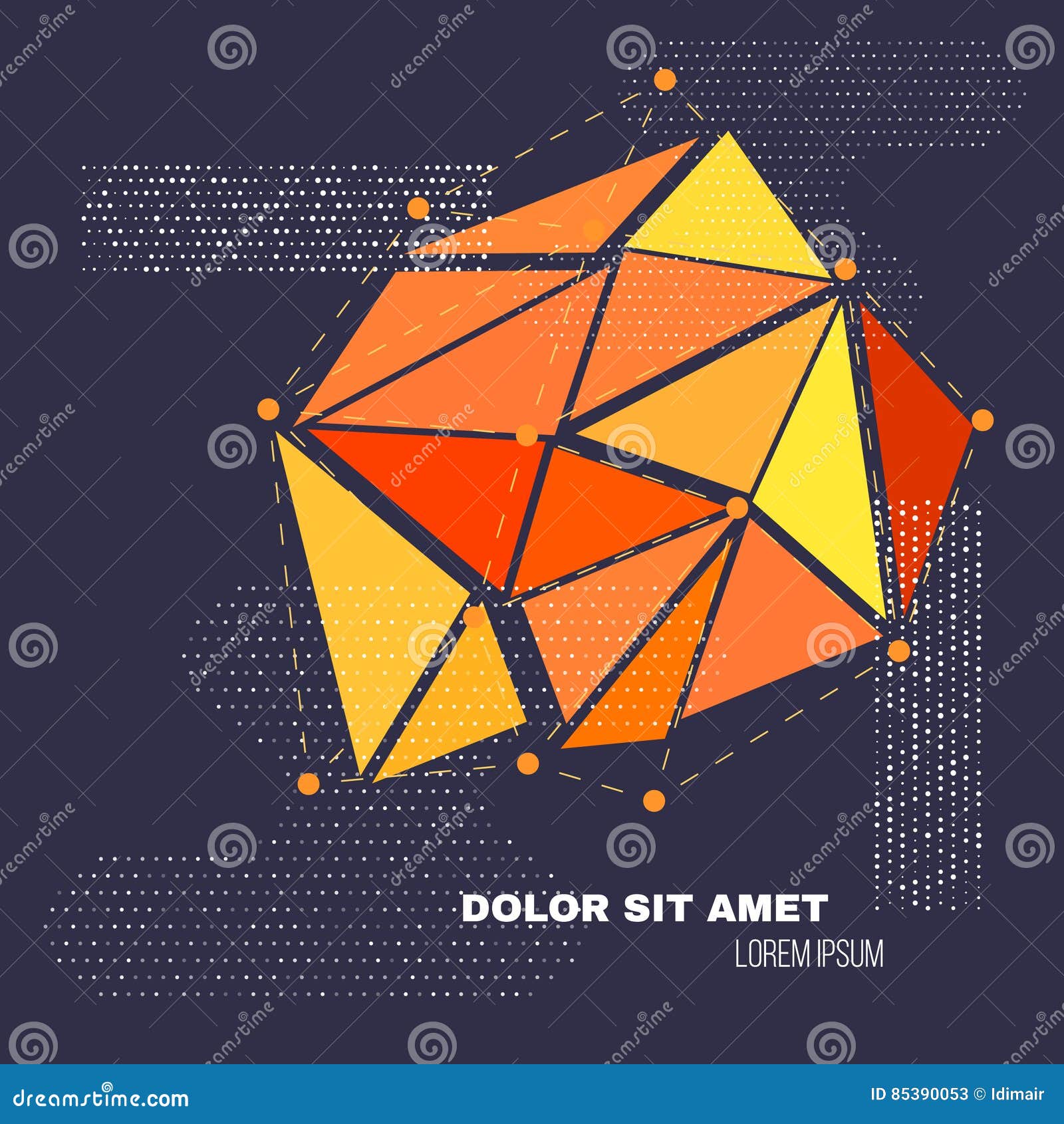3D Low Polygon Geometry Background. Abstract Polygonal Geometric Shape ...