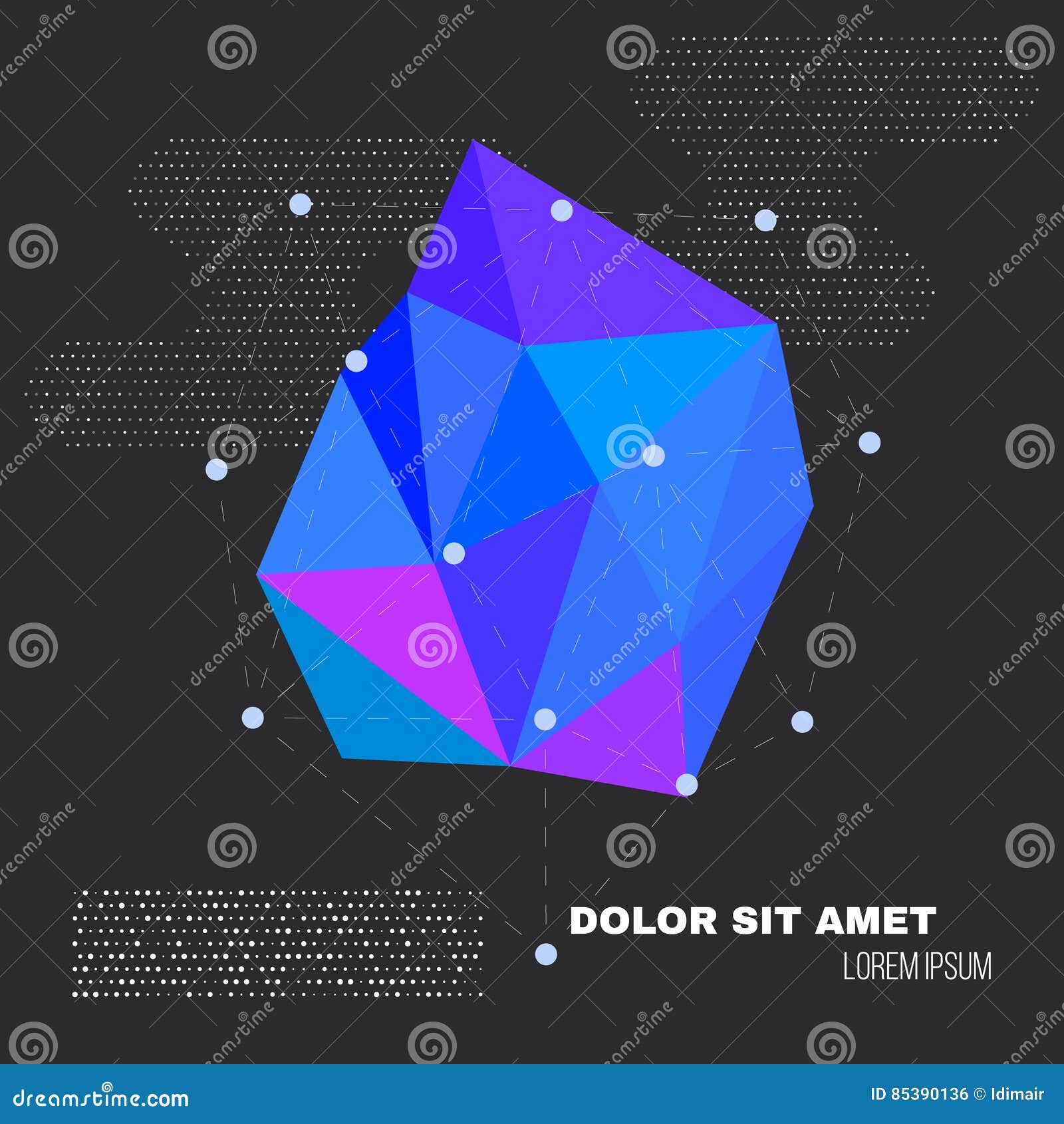3D Low Polygon Geometry Background. Abstract Polygonal Geometric Shape ...