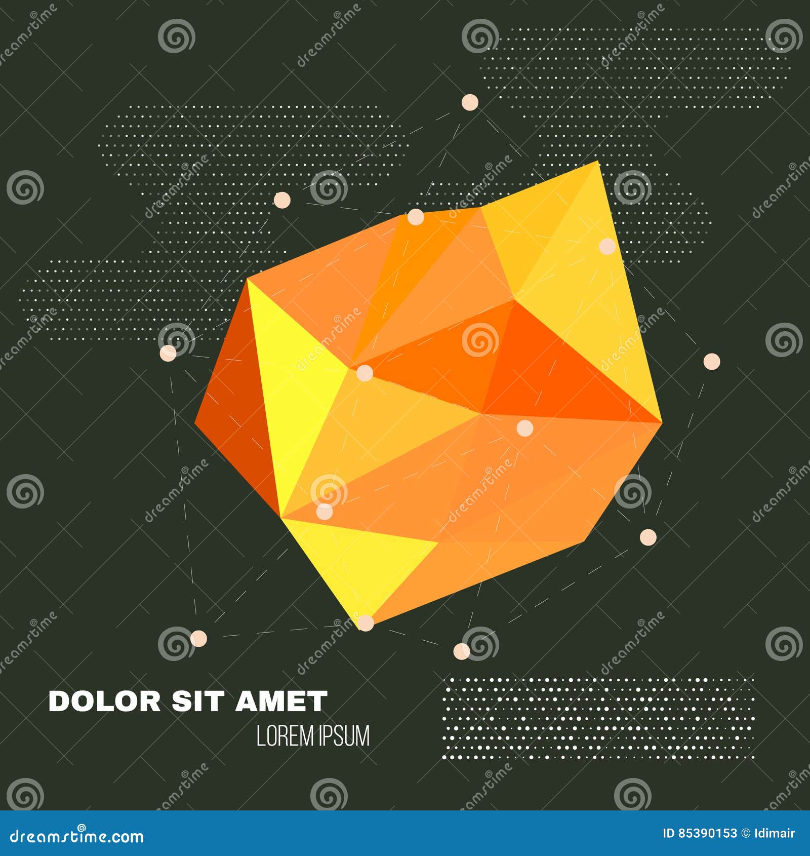 3D Low Polygon Geometry Background. Abstract Polygonal Geometric Shape ...