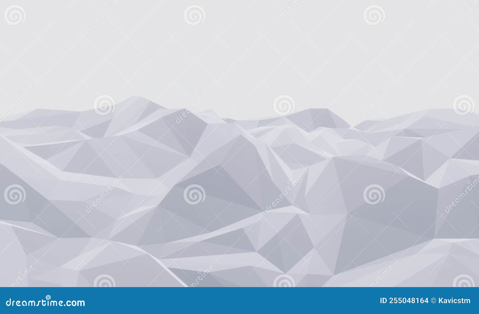 3D Low Polygon Ice Mountain. Glacial Landform. Ice Terrain Stock ...