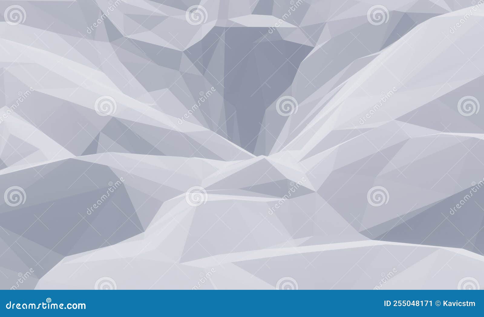 3D Low Polygon Ice Mountain. Glacial Landform. Ice Terrain Stock ...