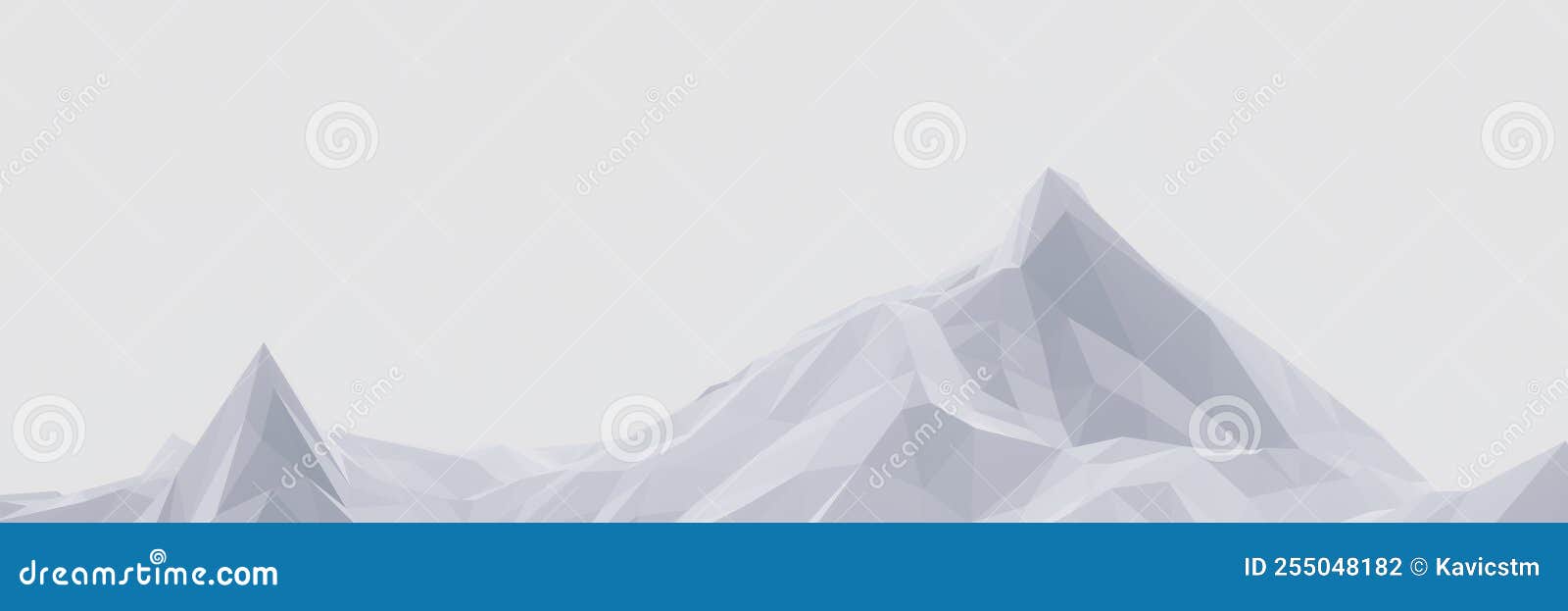 3D Low Polygon Ice Mountain. Glacial Landform. Ice Terrain Stock ...
